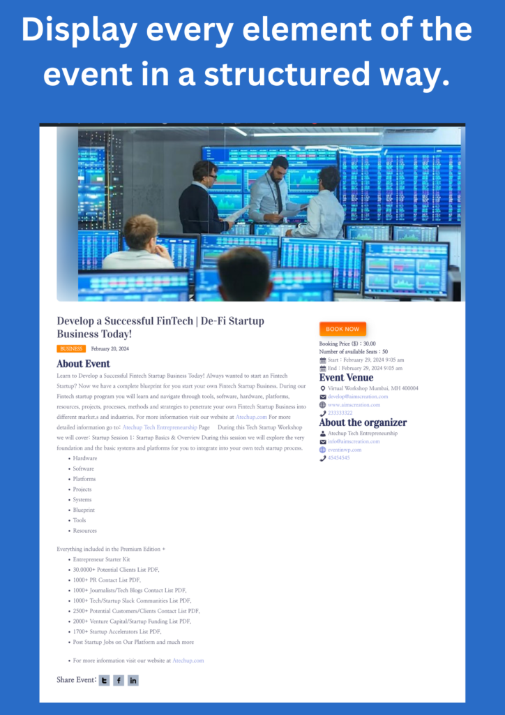 WordPress Event Plugin - Best WP Event Management Plugin
